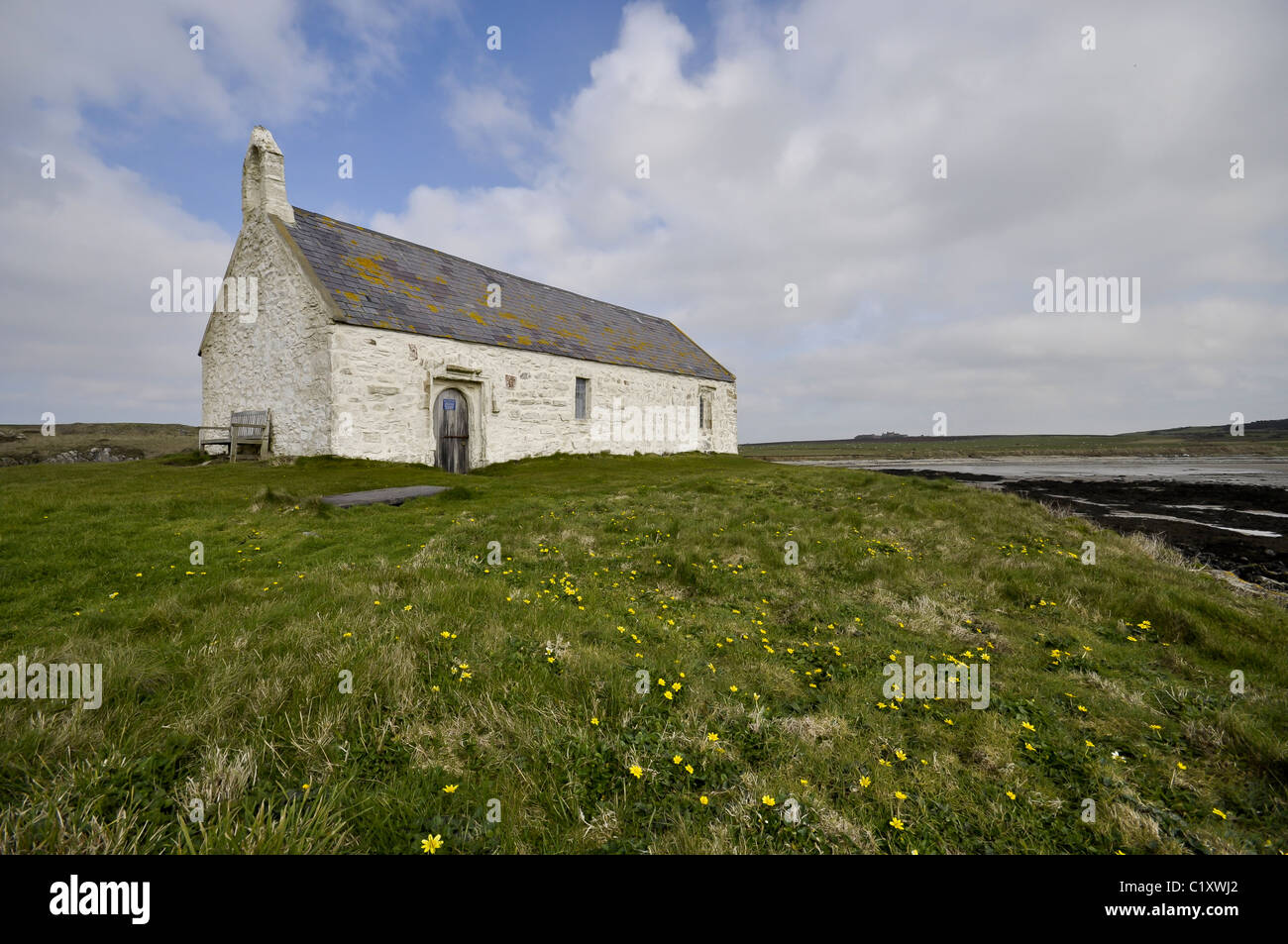 St cwyfan's church in the sea, anglesey hi-res stock photography and ...