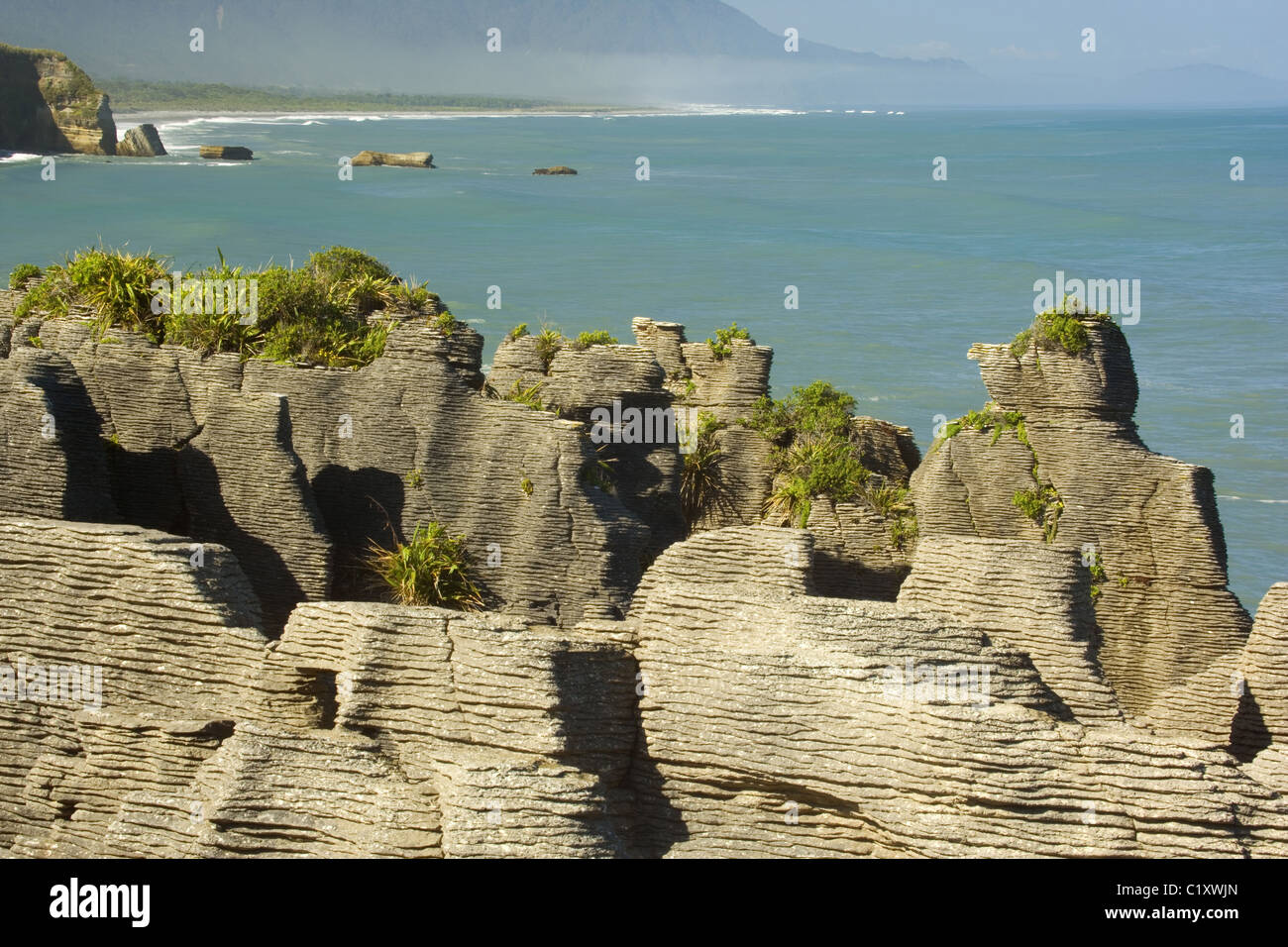 Pancake rocks, New Zealand Stock Photo - Alamy