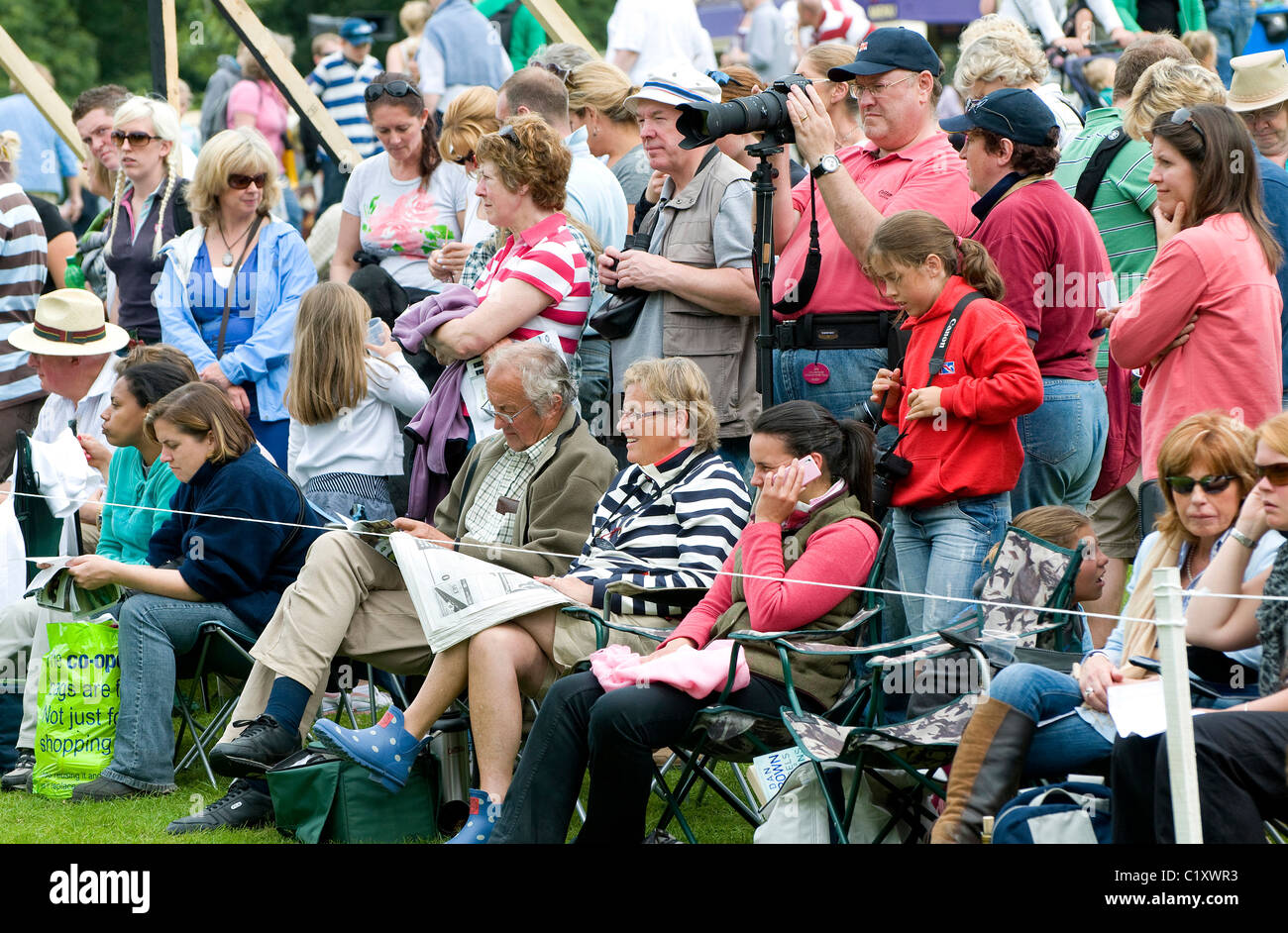 spectators at burghley house horse trials, lincolnshire, england Stock ...