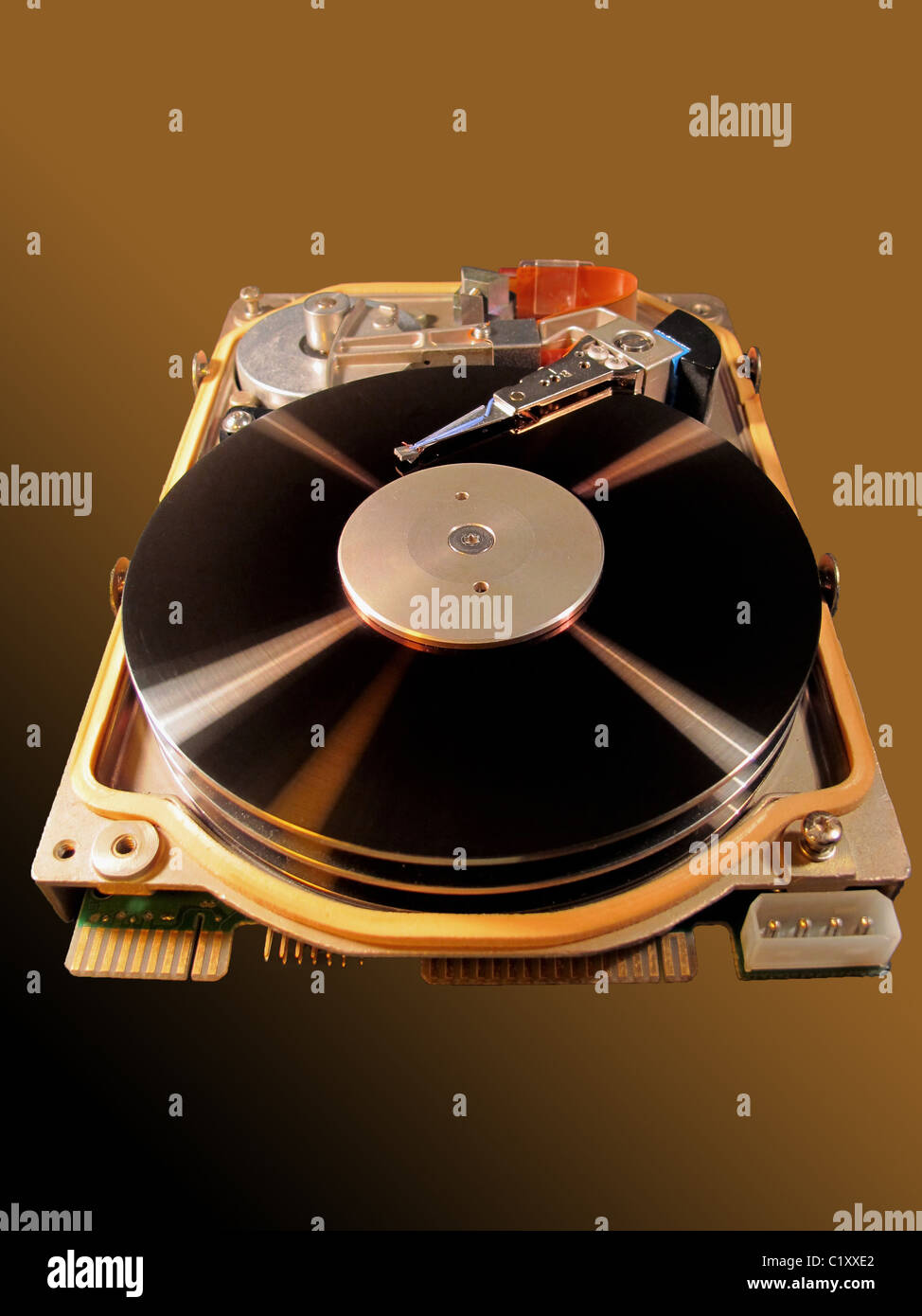 Ancient hard disk of computer of a model Ancient and of few capacity of ...