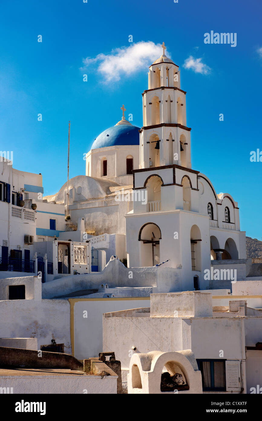 Chapel and churches of Pyros, Santorini, Greece Stock Photo - Alamy