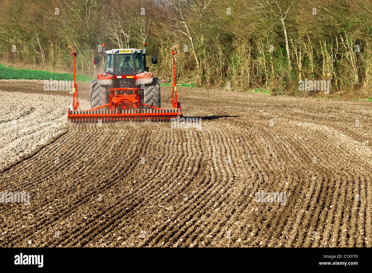 Massey Ferguson 6497 Dyna 6 tractor and Kuhn rotovator disc harrow ...