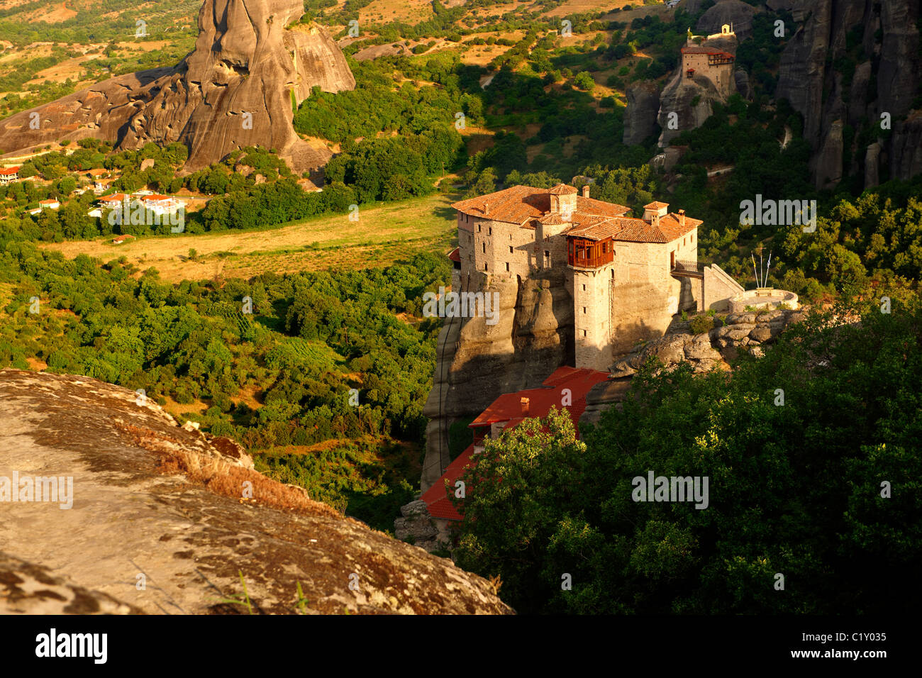 Greek Orthodox Rosanou Monastery (Front) and Monastery of St Nicholas ...