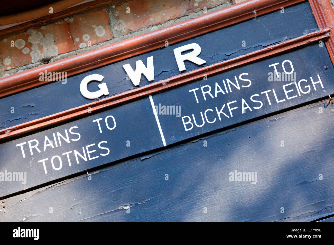 Staverton Station on the South Devon Railway showing Train Departure ...