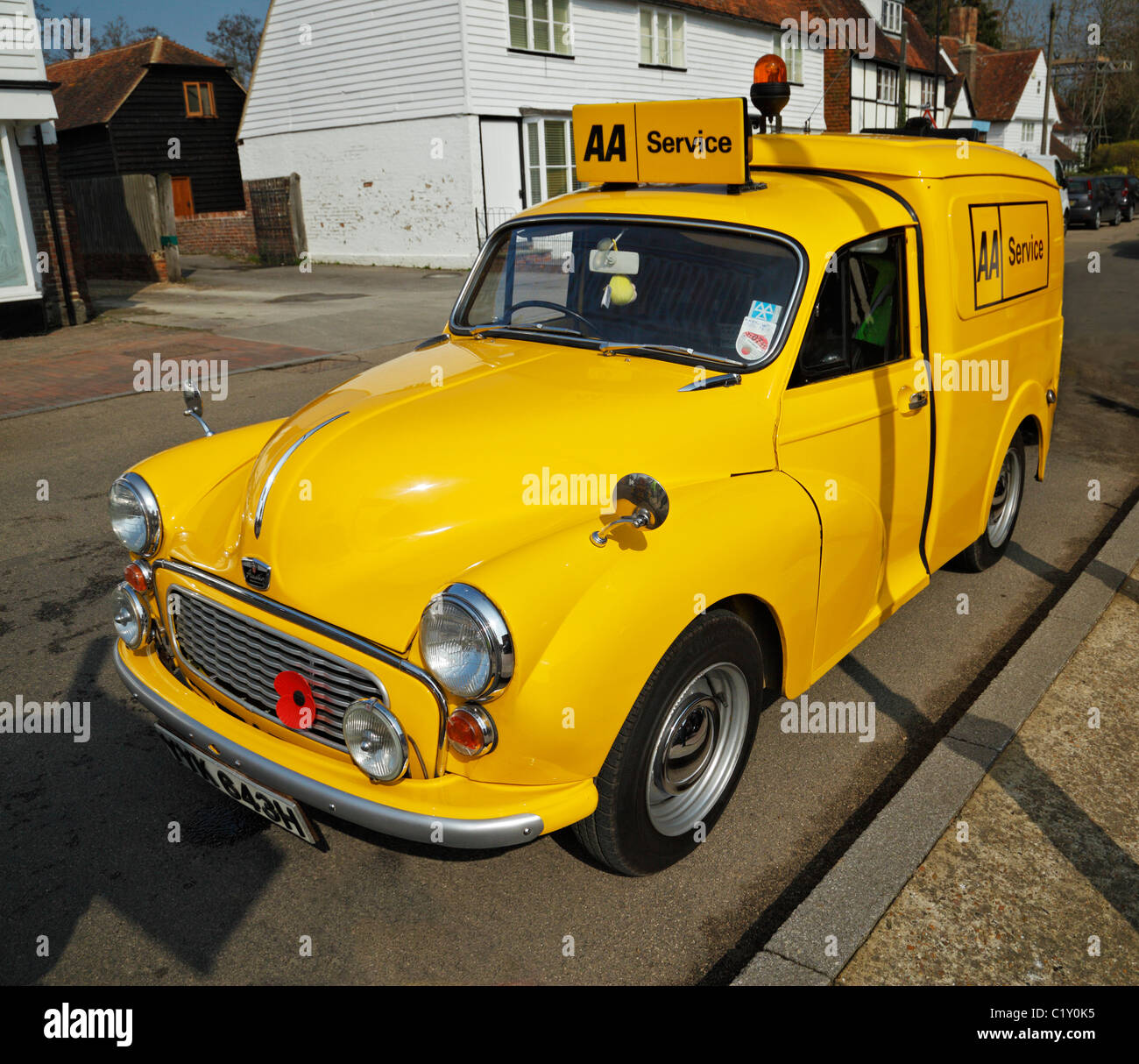 Vintage AA Austin Minor Van, in the English village of Lamberhurst ...