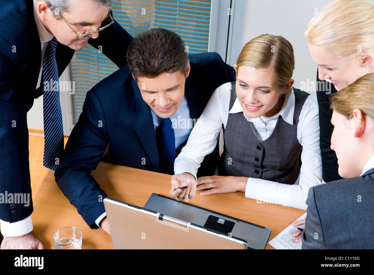 Above office employees in hi-res stock photography and images - Alamy