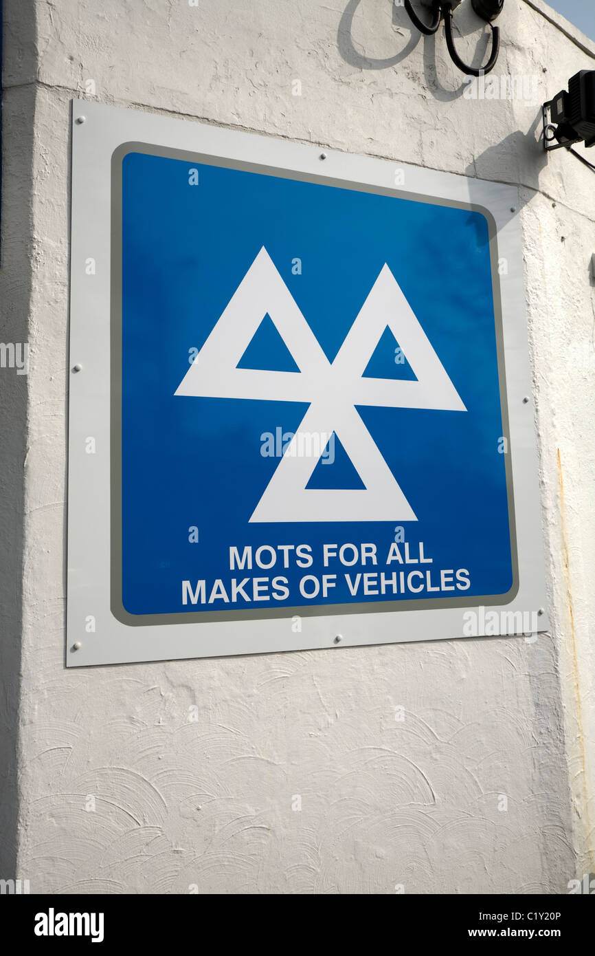 MOT / MOTs sign / logo at a garage which is also a Ministry of ...