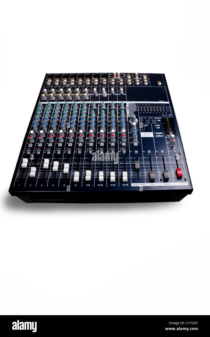 Studio sound mixing unit Stock Photo - Alamy