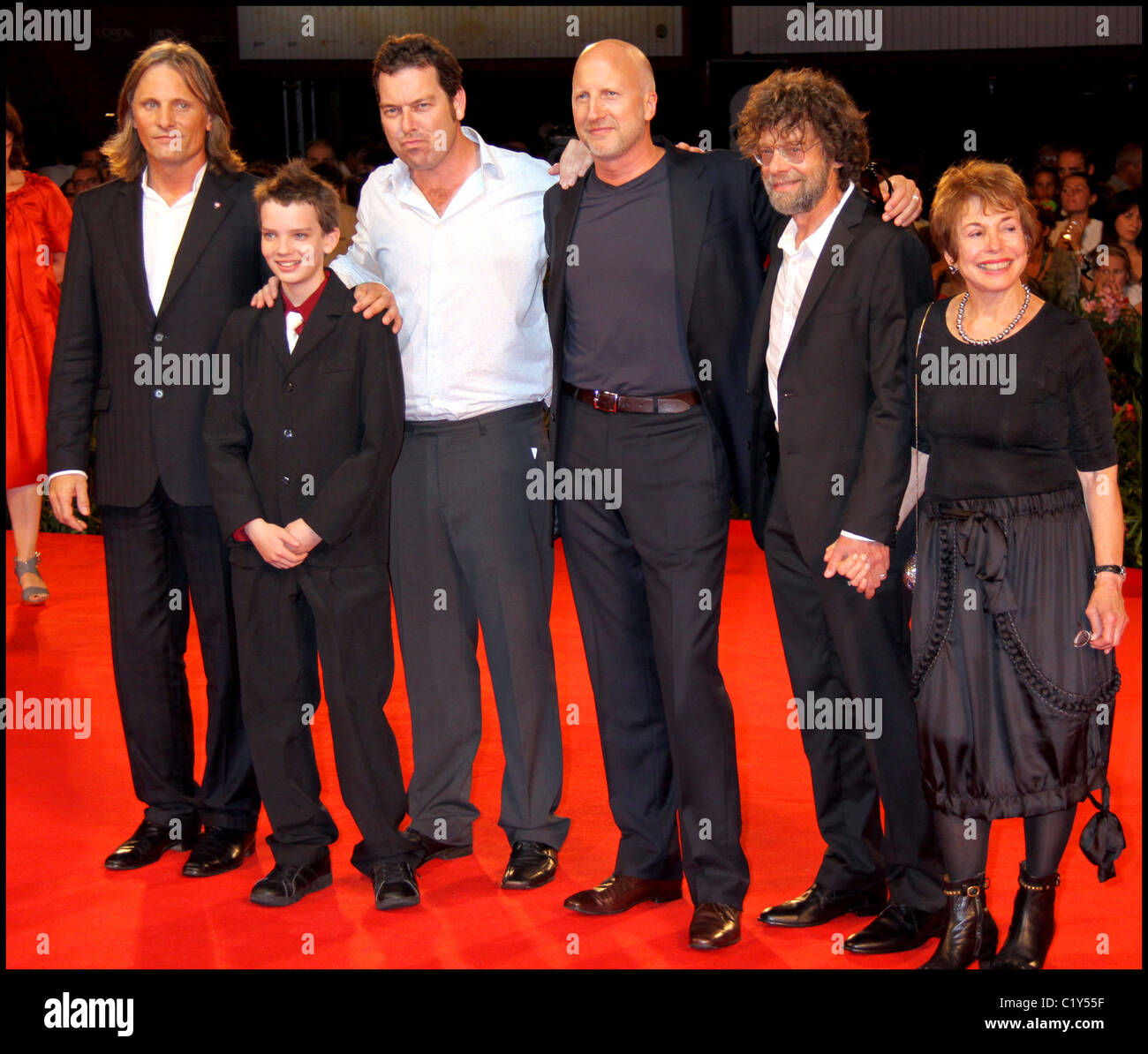 Kodi Smit-McPhee, Joe Penhall, John Hillcoat and Viggo Mortensen Venice ...