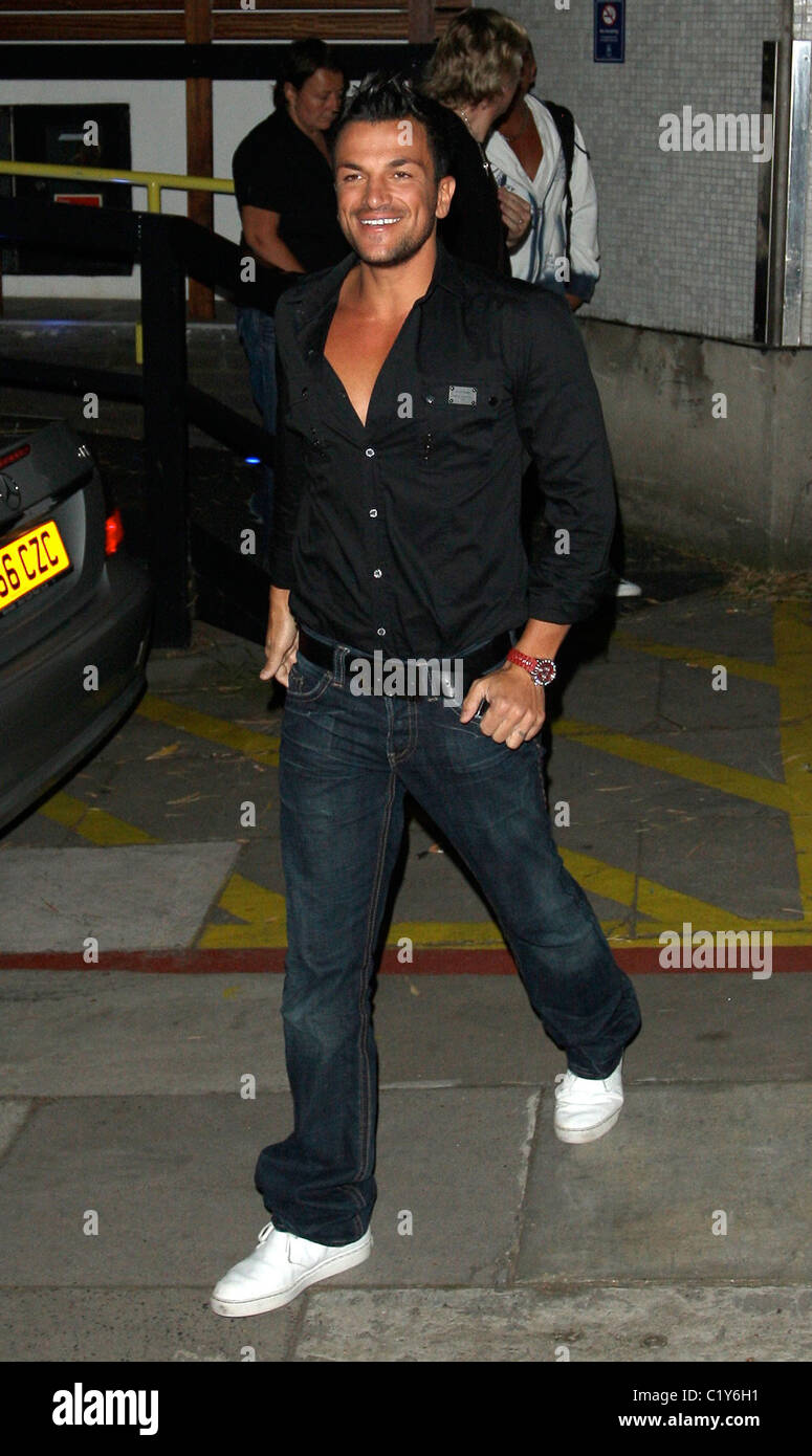Peter Andre outside the ITV studios after making a guest appearance on ...