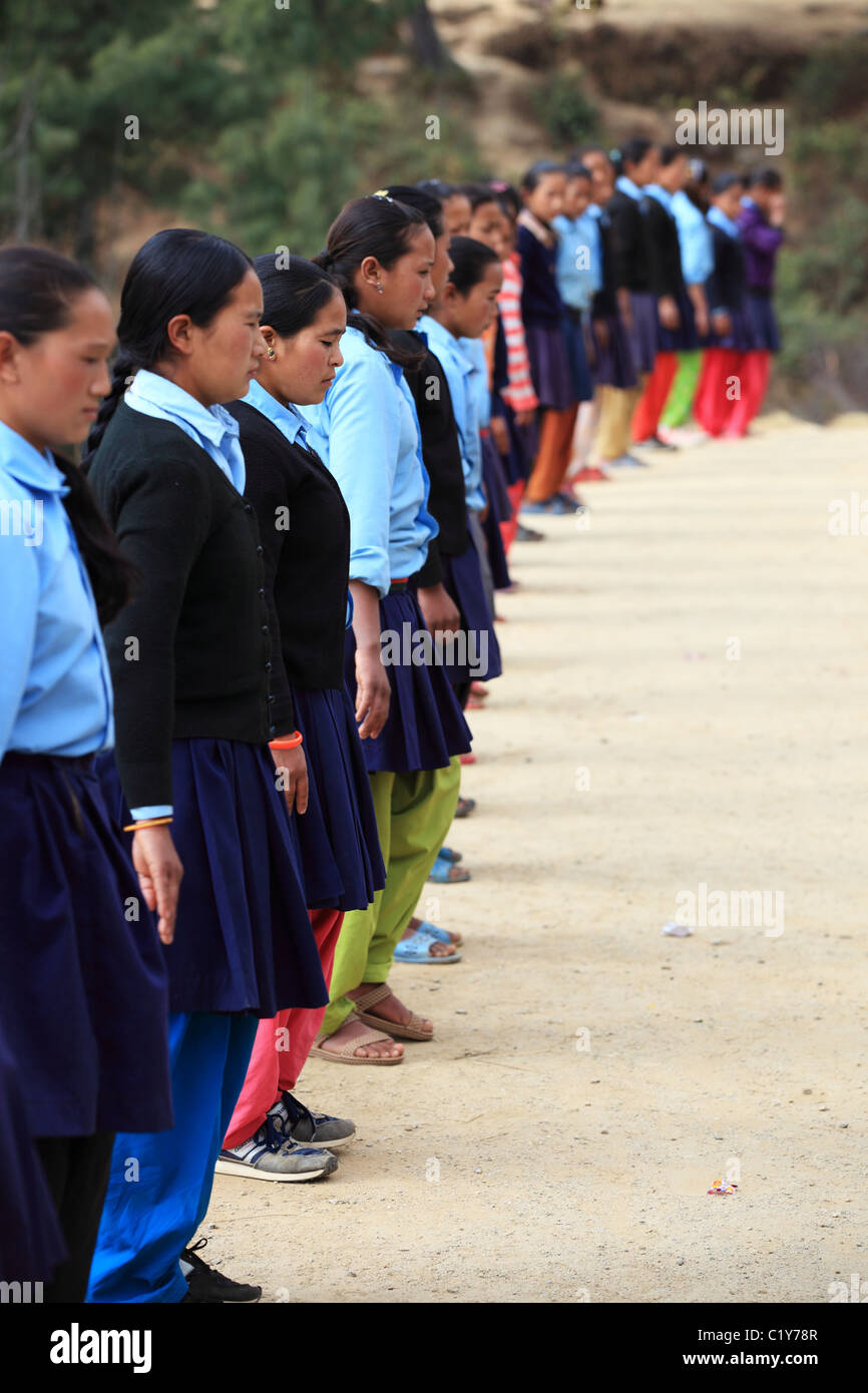 School kids in Nepal Himalaya Stock Photo - Alamy