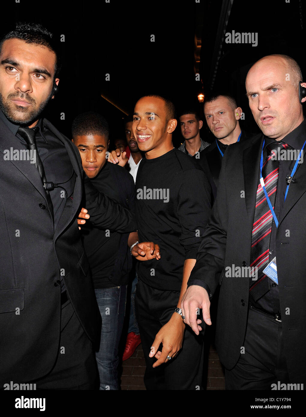 Lewis Hamilton leaving Alto nightclub with friends London, England - 05 ...