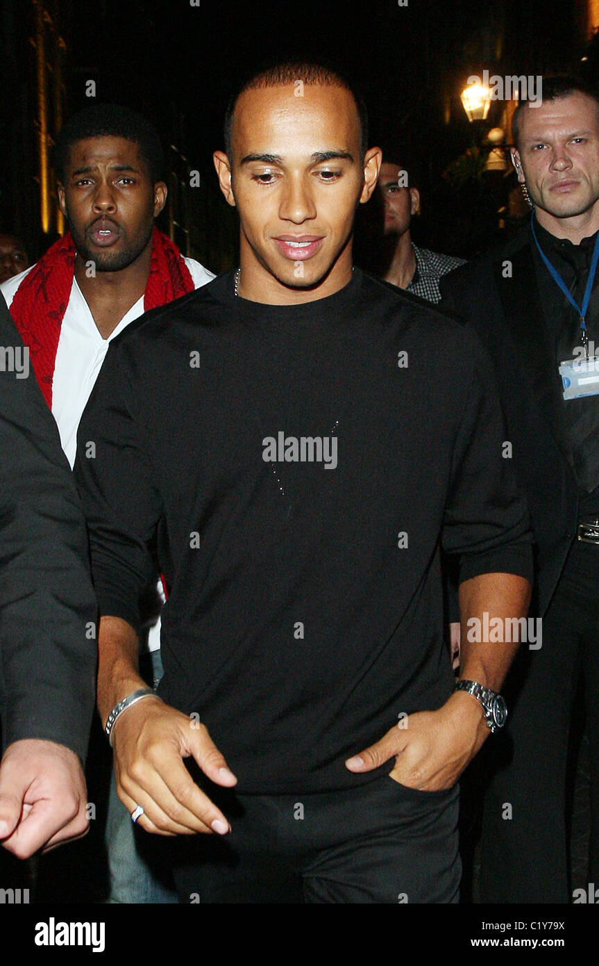 Lewis Hamilton leaving Alto nightclub with friends London, England - 05 ...