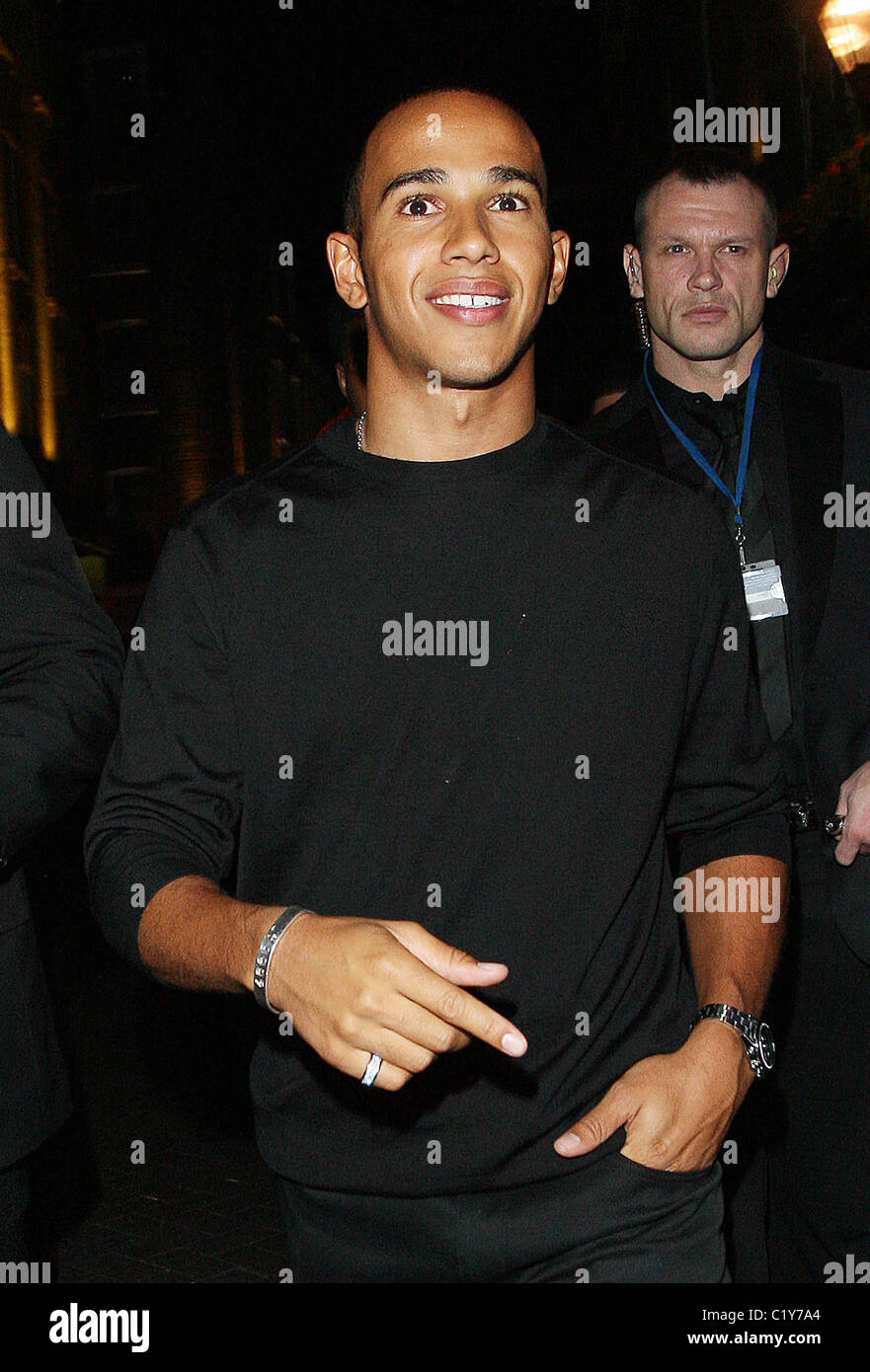 Lewis Hamilton leaving Alto nightclub with friends London, England - 05 ...