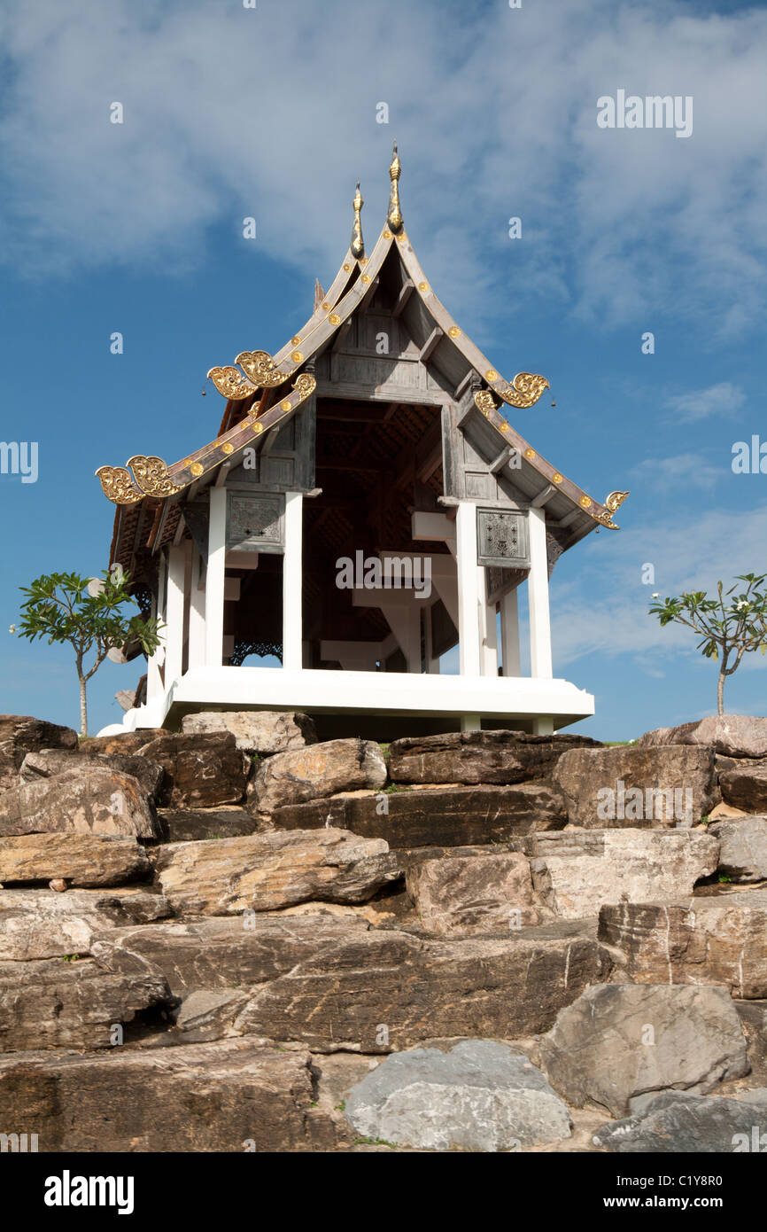Chinese palace on stone on background blue sky Stock Photo - Alamy