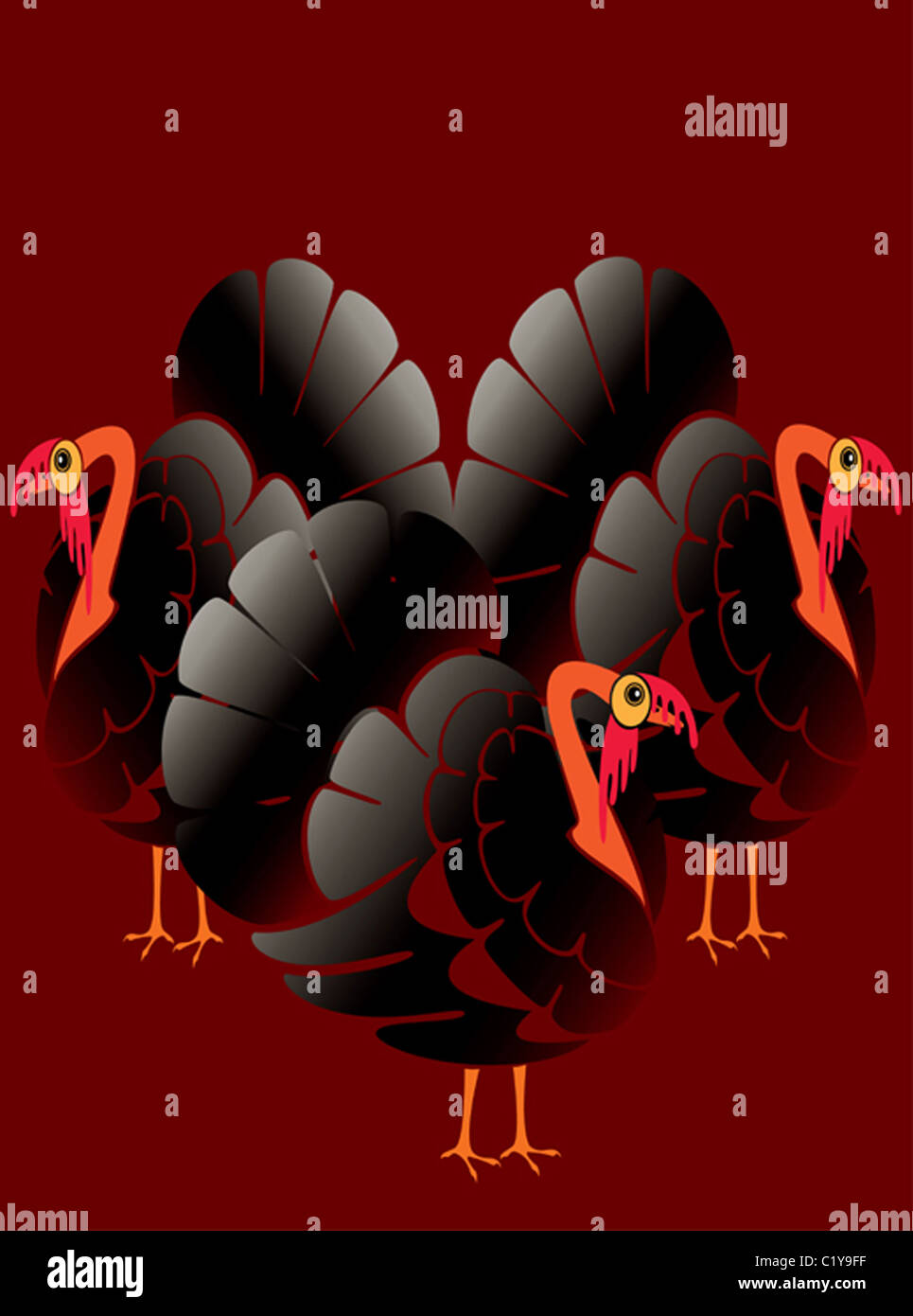 Turkey farm bird animal cartoon hi-res stock photography and images - Alamy