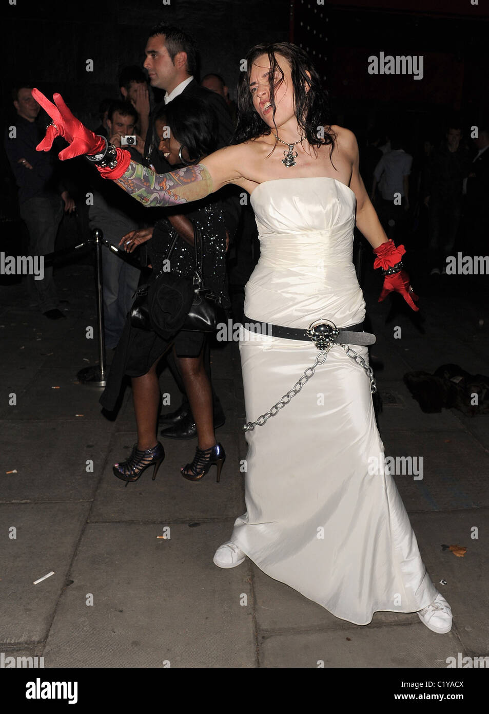 Big Brother contestant Angel McKenzie leaves the Buddha Bar appearing ...