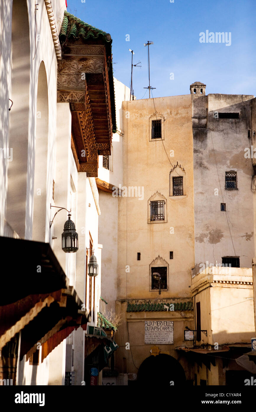 Buildings in Fez Medina Morocco Stock Photo - Alamy
