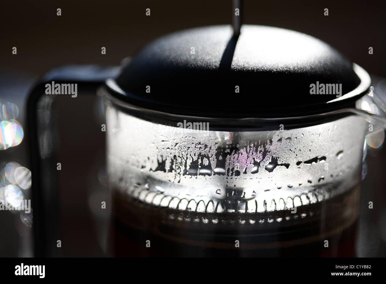 coffee percolating in a cafetiere Stock Photo - Alamy