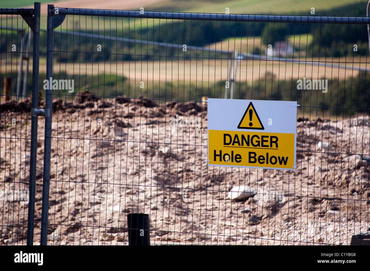 Danger Hole Below Stock Photo - Alamy