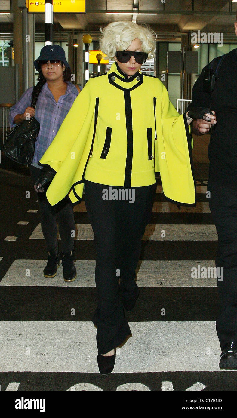 Lady Gaga arriving at Heathrow airport after flying in from Berlin ...