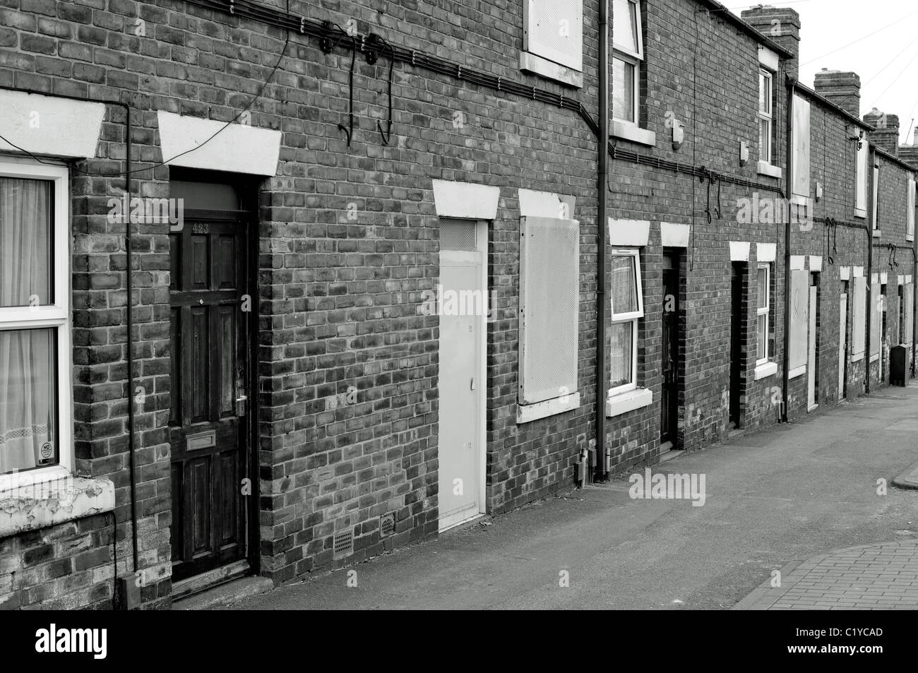 Miners terraced houses hi-res stock photography and images - Alamy