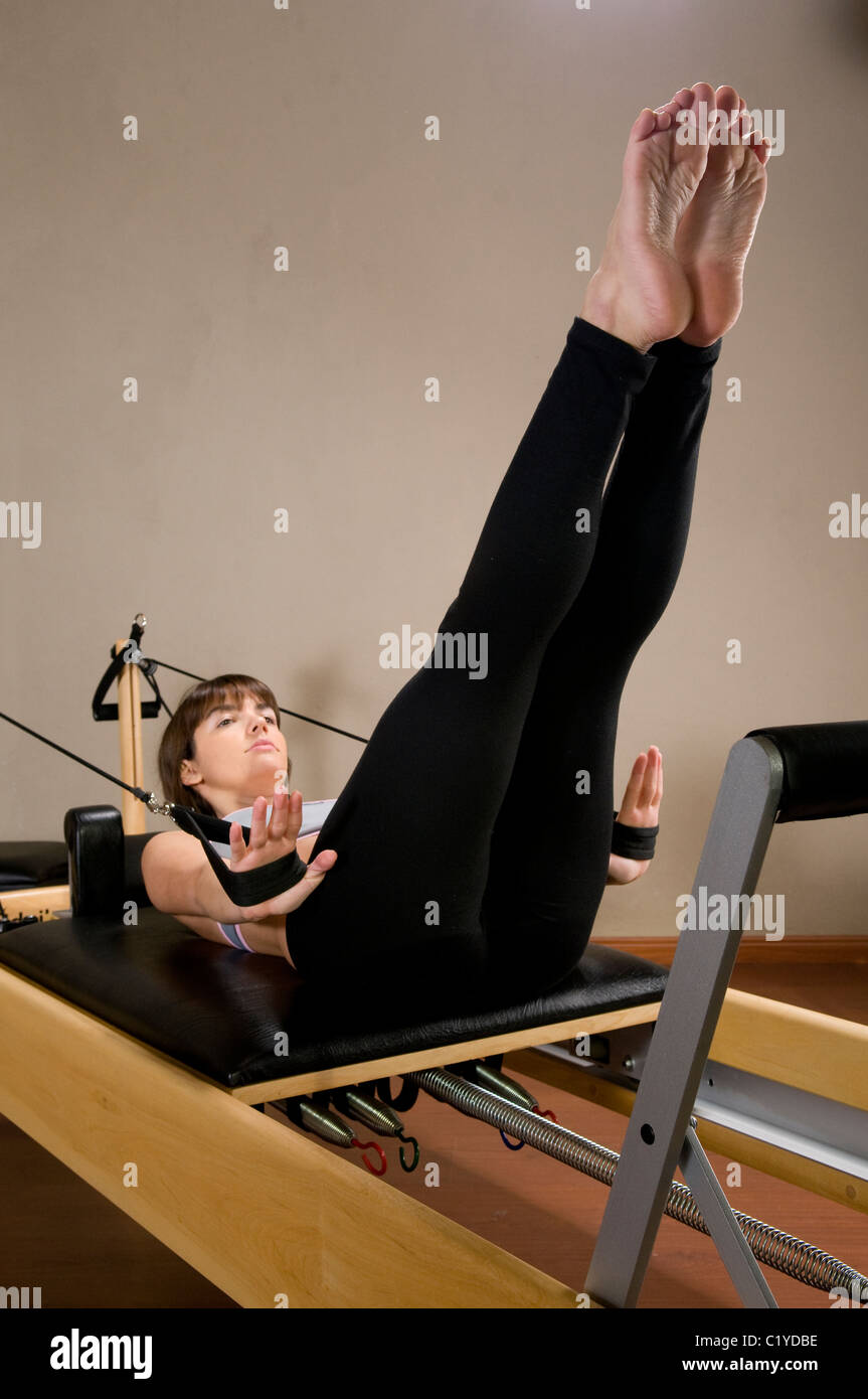 Image, a, lady, woman, lay, lying, extend, extending, stretch ...