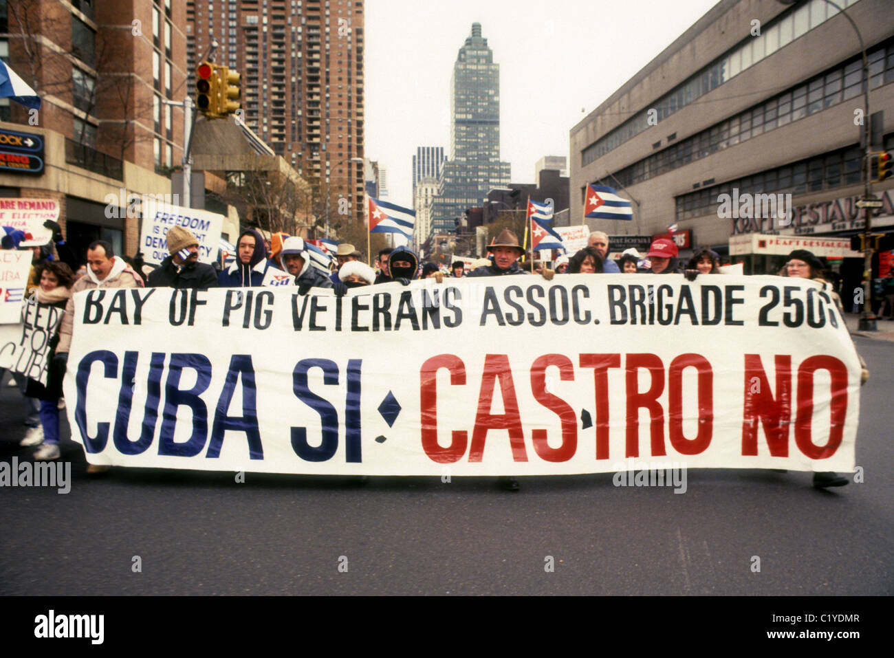 Protesters march through Midtown Manhattan in New York demonstrating ...