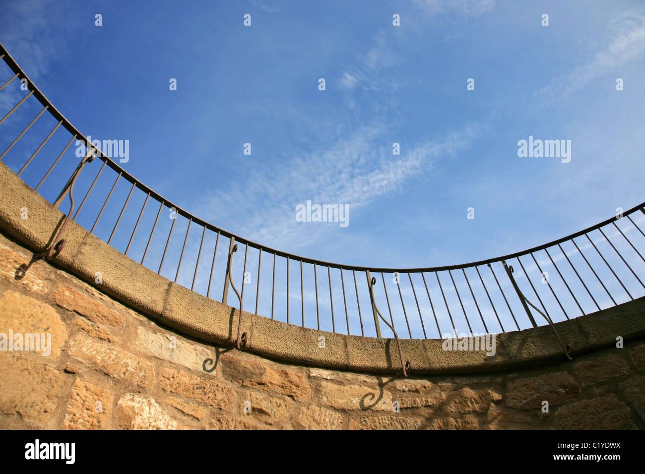 A round tower opens to the sky Stock Photo - Alamy