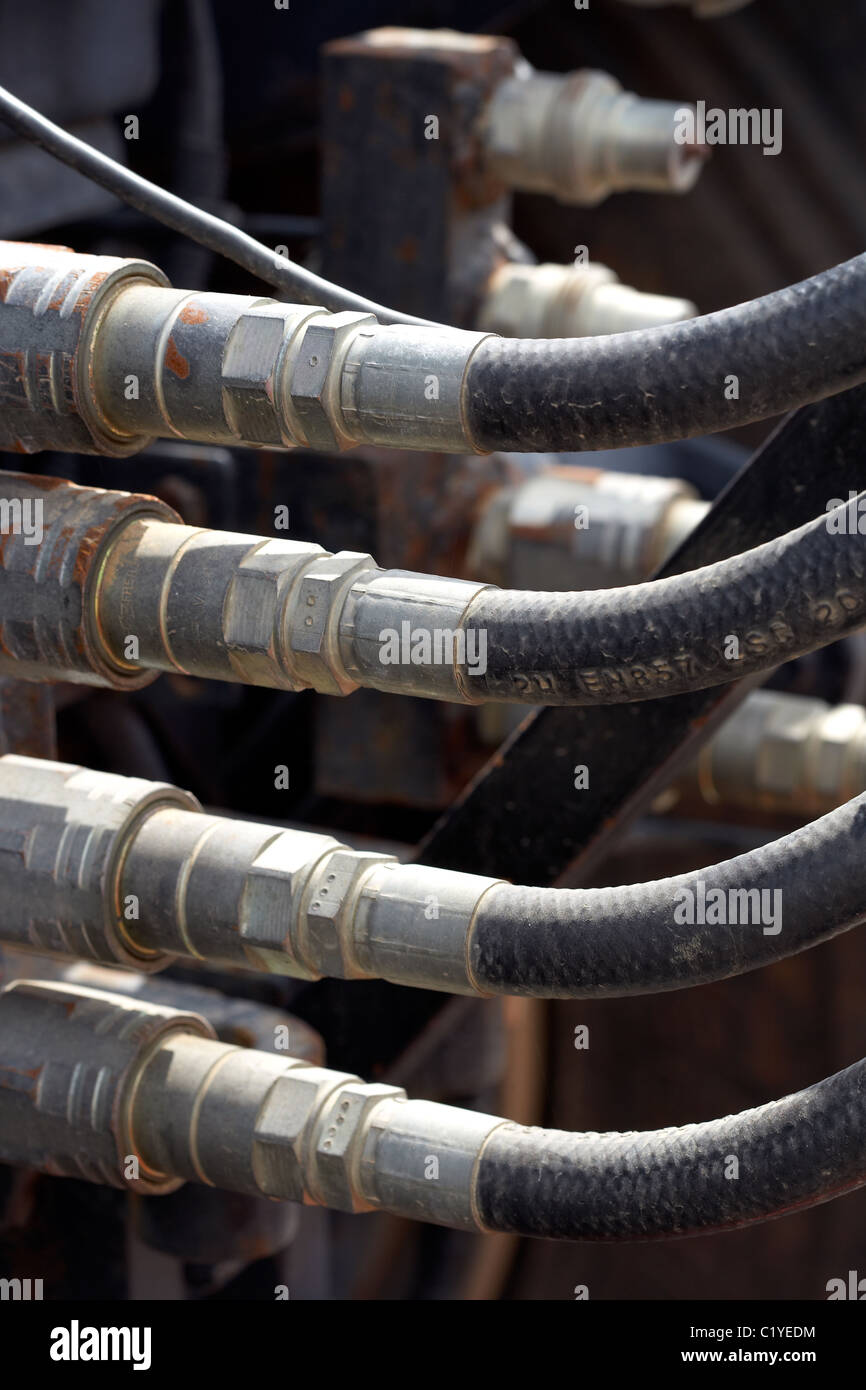 Oil Tubes from an Old Agricultural Machine. LLeida, Spain Stock Photo ...