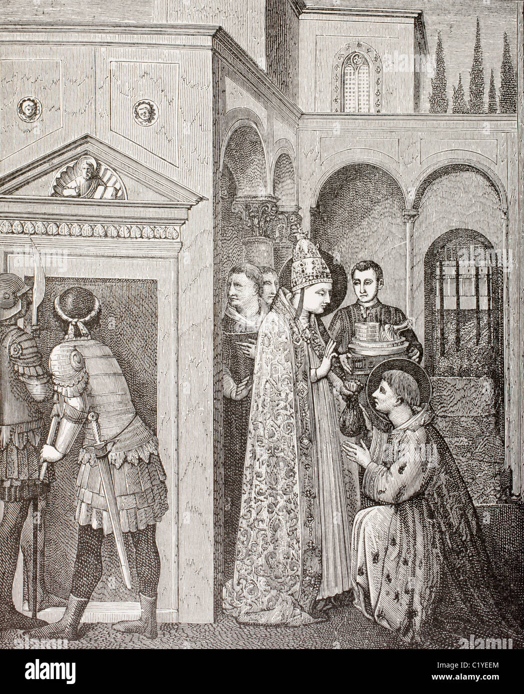 Pope Sixtus II or Pope Saint Sixtus II. ? - 258, handing church ...