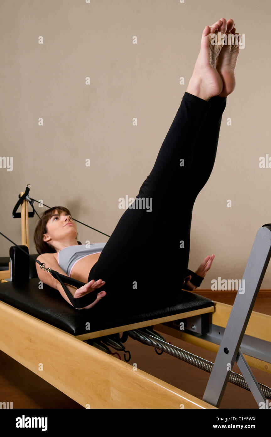 Image, a, lady, woman, lay, lying, extend, extending, stretch ...