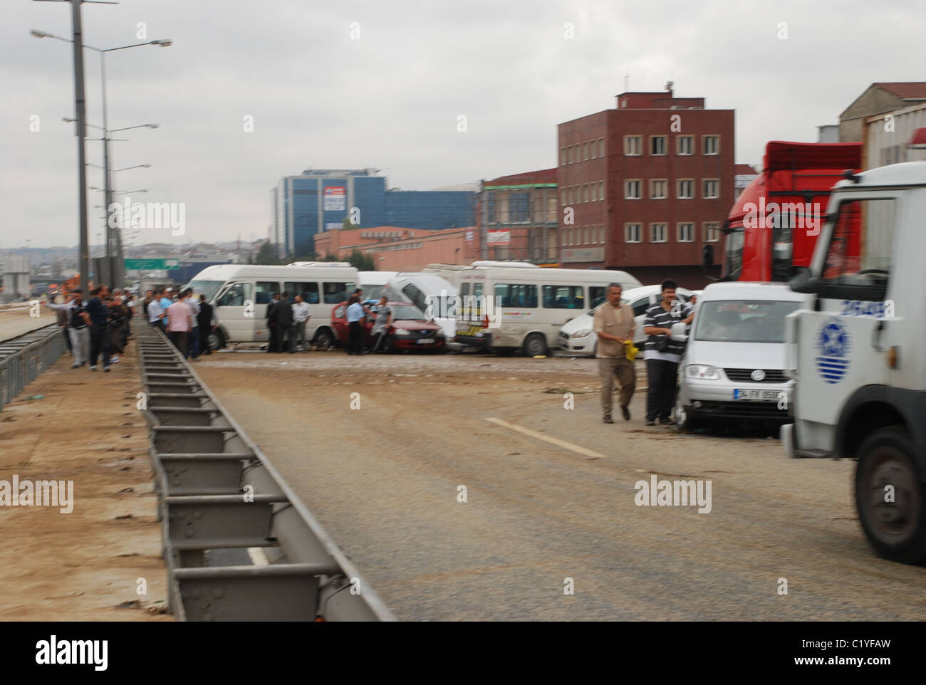 Turkey Flooding Flash floods that gushed across a major highway and a ...