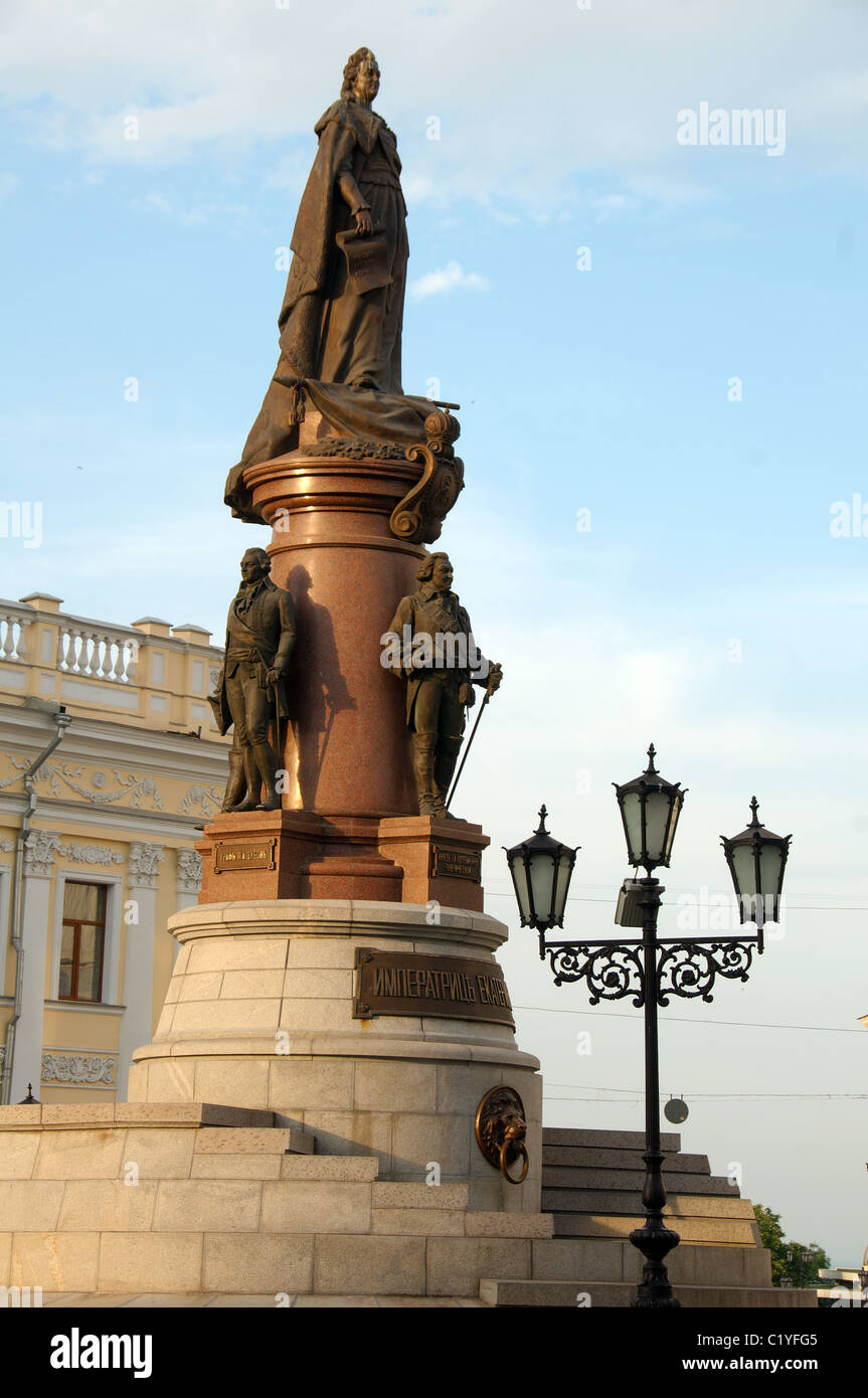 Bronze monument of Catherine the Great, empress of Russia, Odessa ...