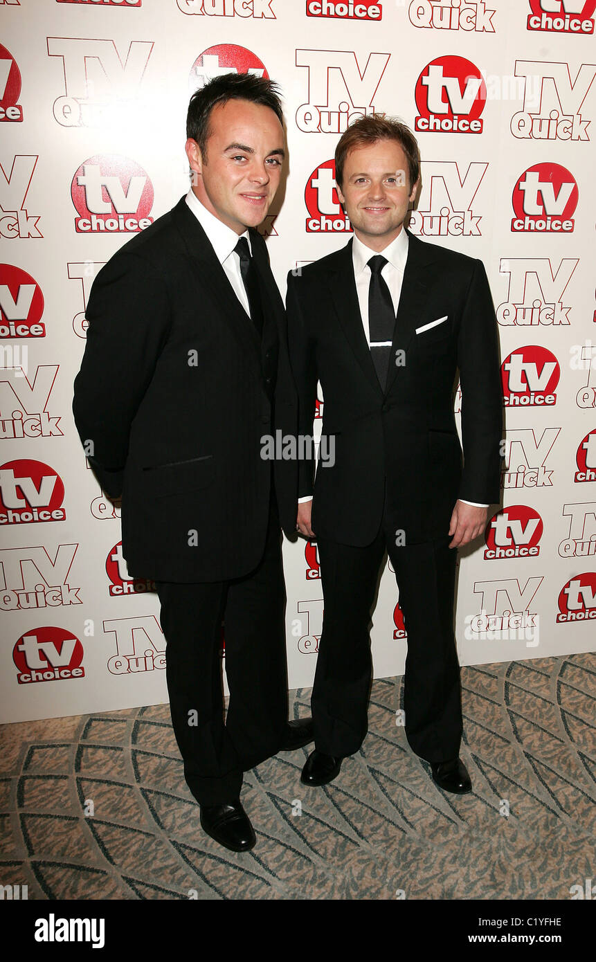 Anthony McPartlin and Declan Donnelly aka Ant and Dec, TV Quick & TV ...