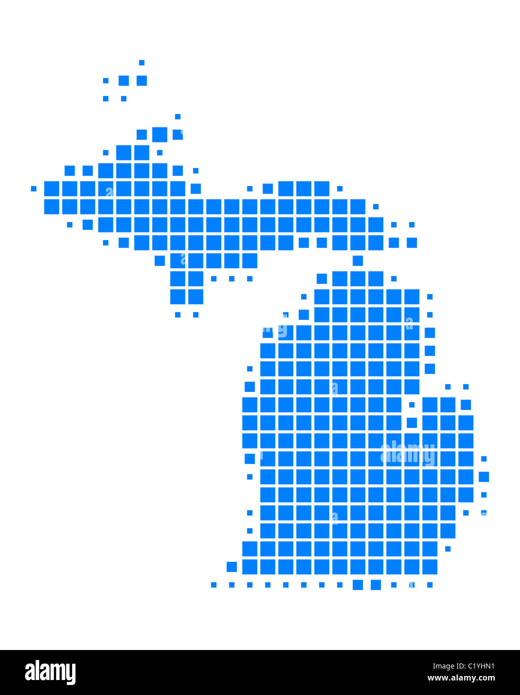 Michigan us state dot hi-res stock photography and images - Alamy
