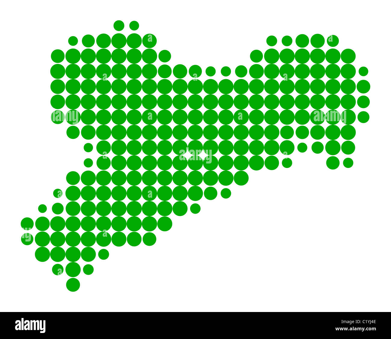 Map of Saxony Stock Photo - Alamy