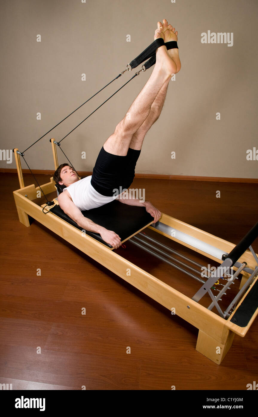 Image, a, man, guy, sportsman, lay, lying, extend, extending, stretch ...