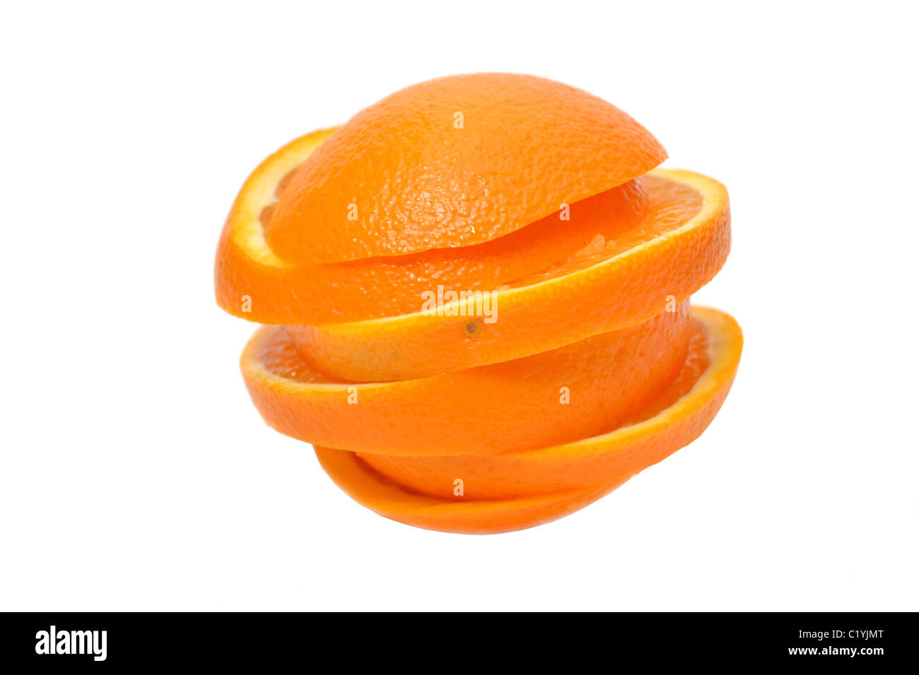 Sliced orange closeup Stock Photo - Alamy