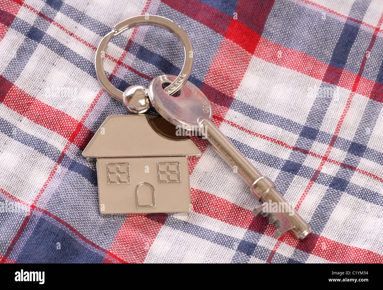 First house keys and keyring Stock Photo - Alamy