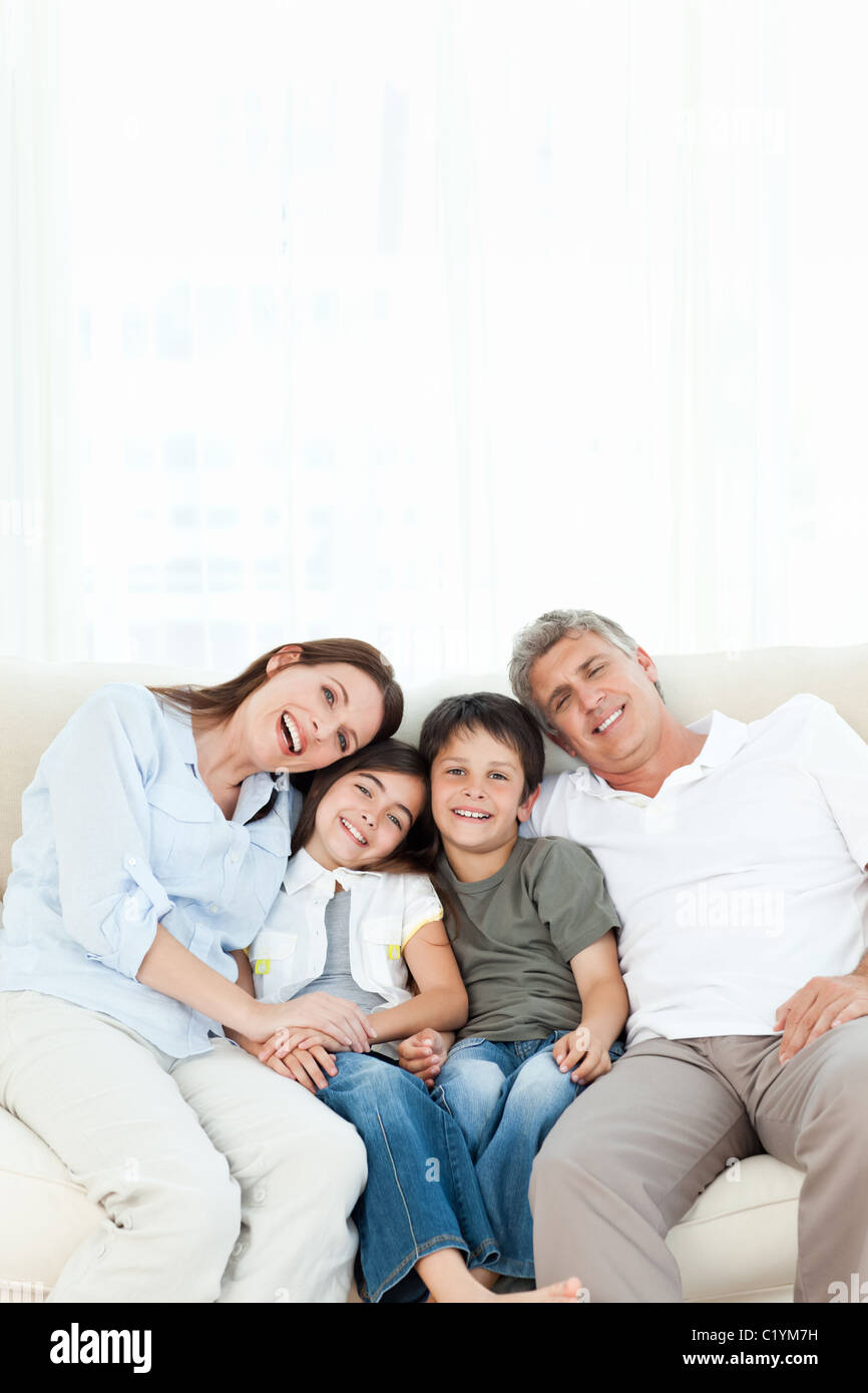 Portrait of a smiling family Stock Photo - Alamy