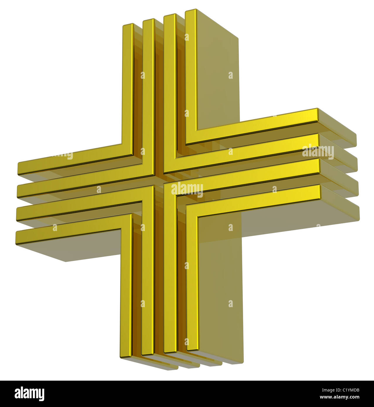 Cross isolated on white Stock Photo - Alamy