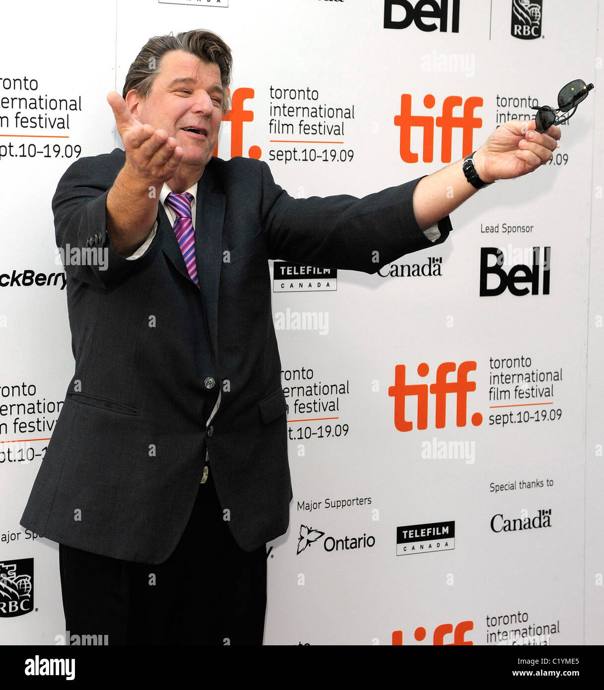 Christopher Young arriving at the 'Creation' premiere at the Roy ...