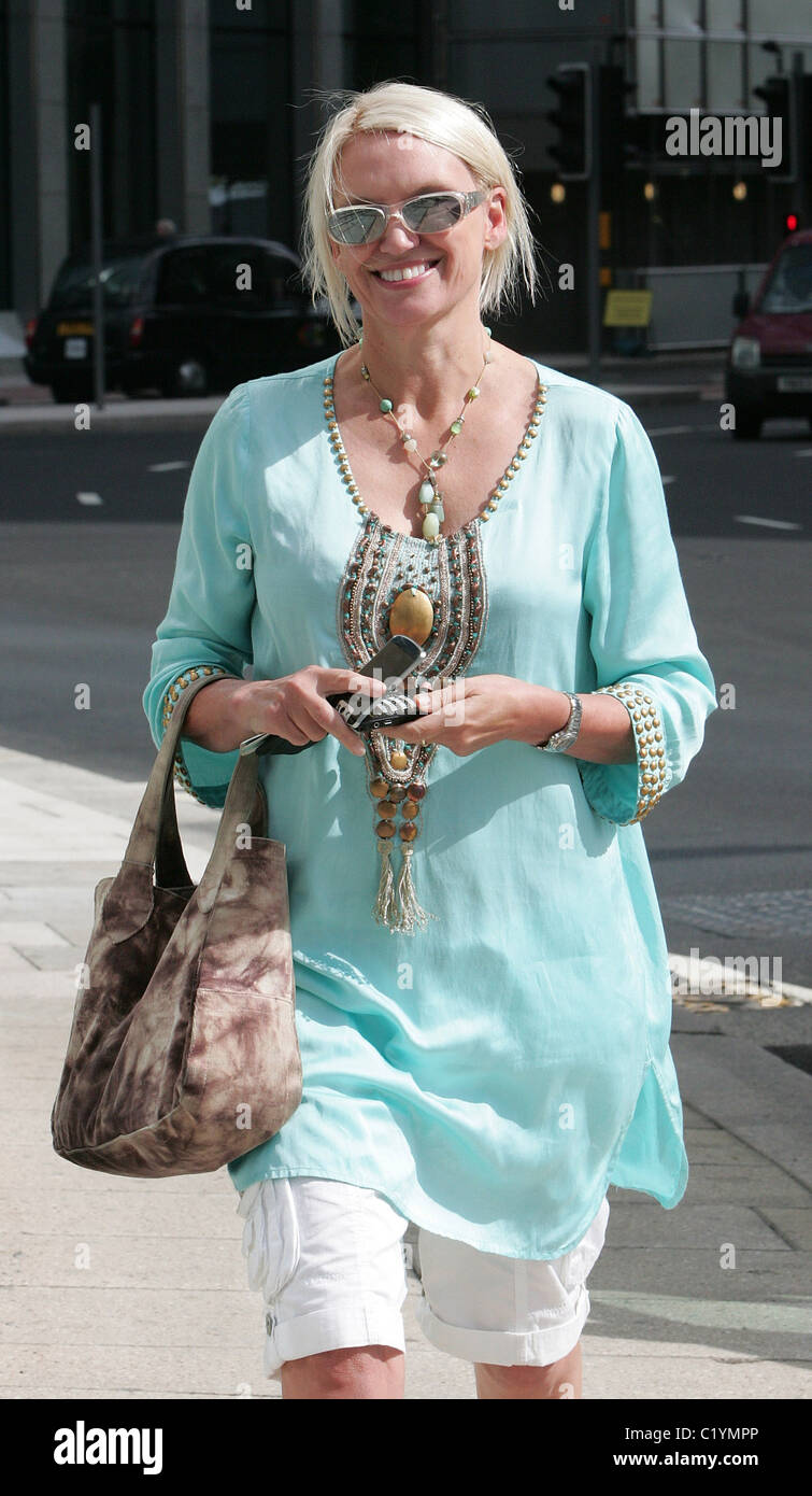 Anneka Rice leaving the celebrity 'BGC Trading Day' charity event at ...