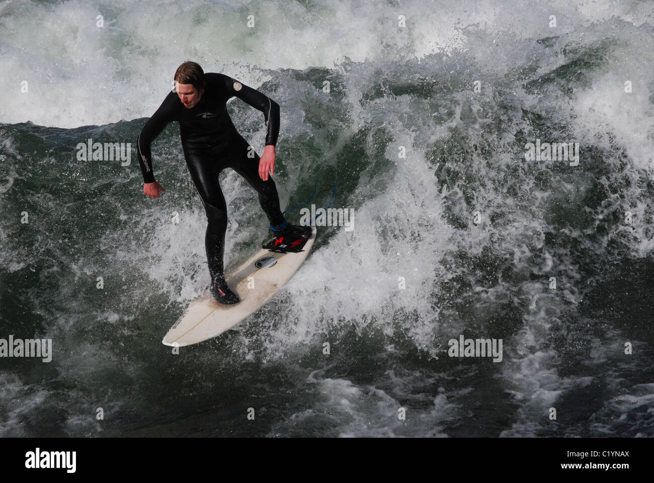 Munich river surfing hi-res stock photography and images - Alamy