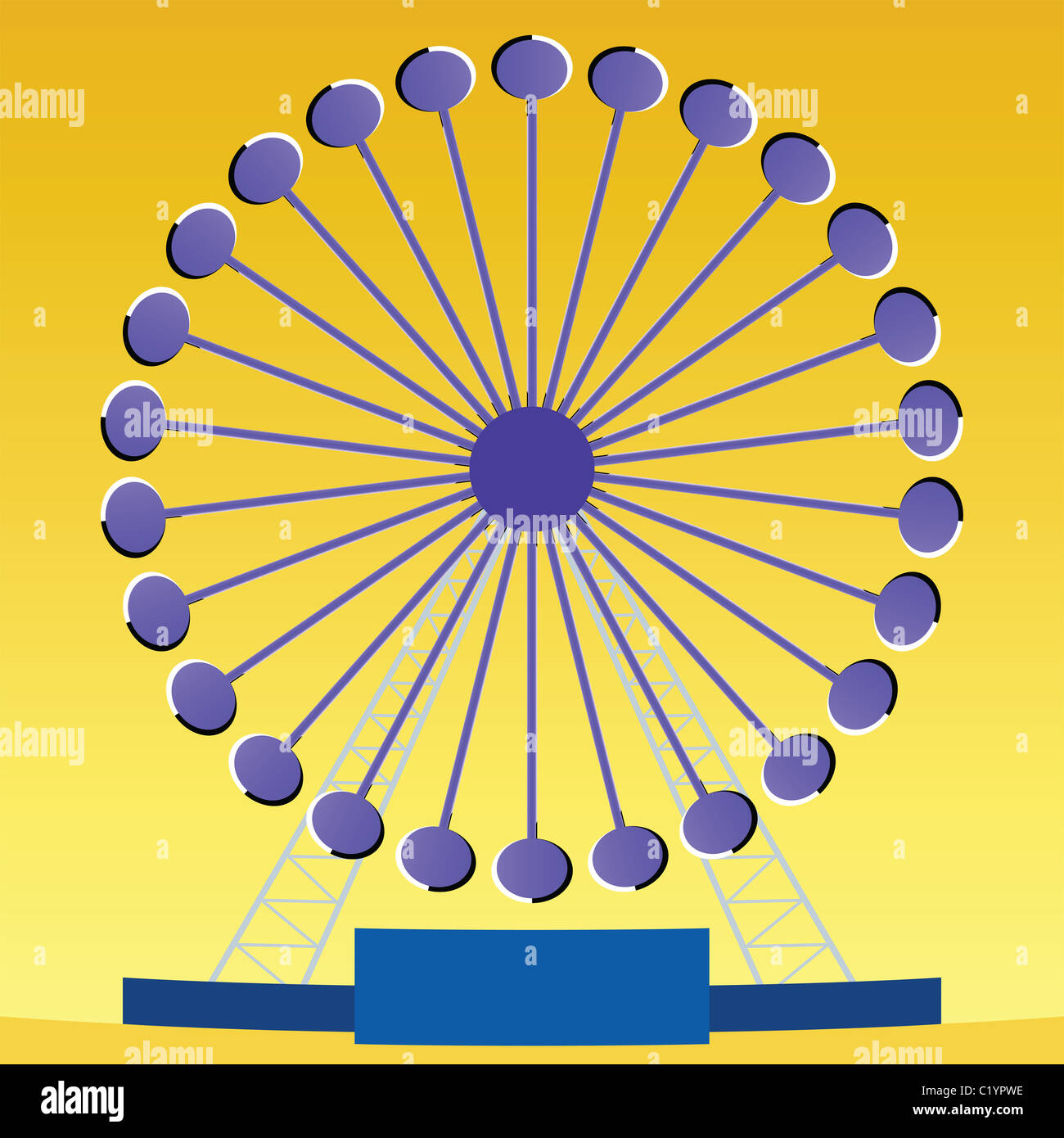 Optical illusion Ferris wheel with perceived clockwise rotation Stock ...
