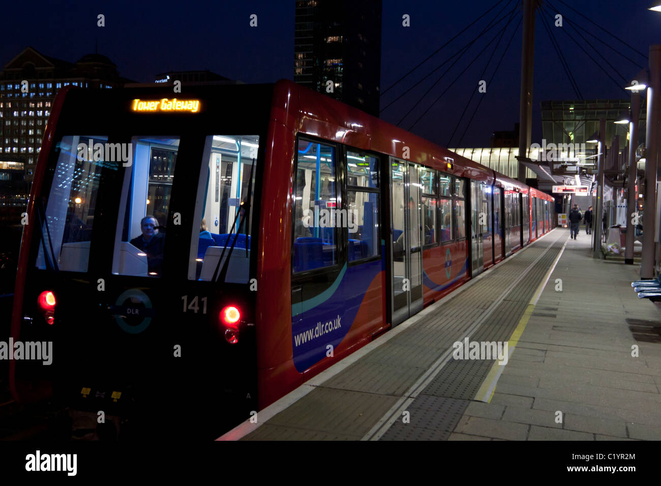 Docklands Light Railway (DLR) - Poplar Station - London Stock Photo - Alamy