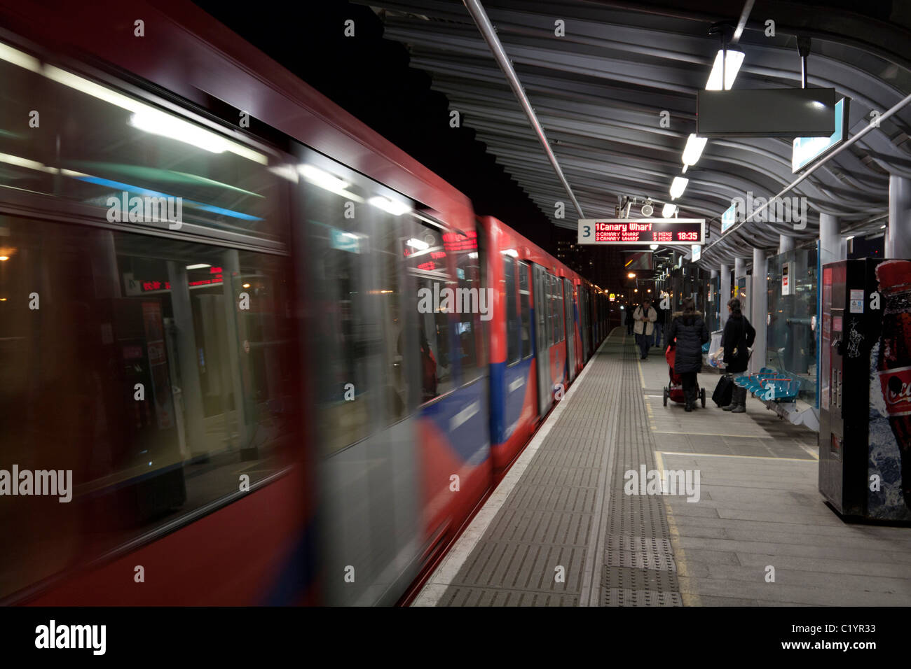 Docklands Light Railway (DLR) - Poplar Station - London Stock Photo - Alamy