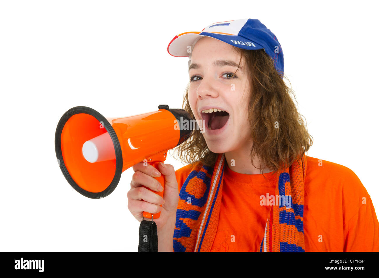 Girl yelling in fan hi-res stock photography and images - Alamy