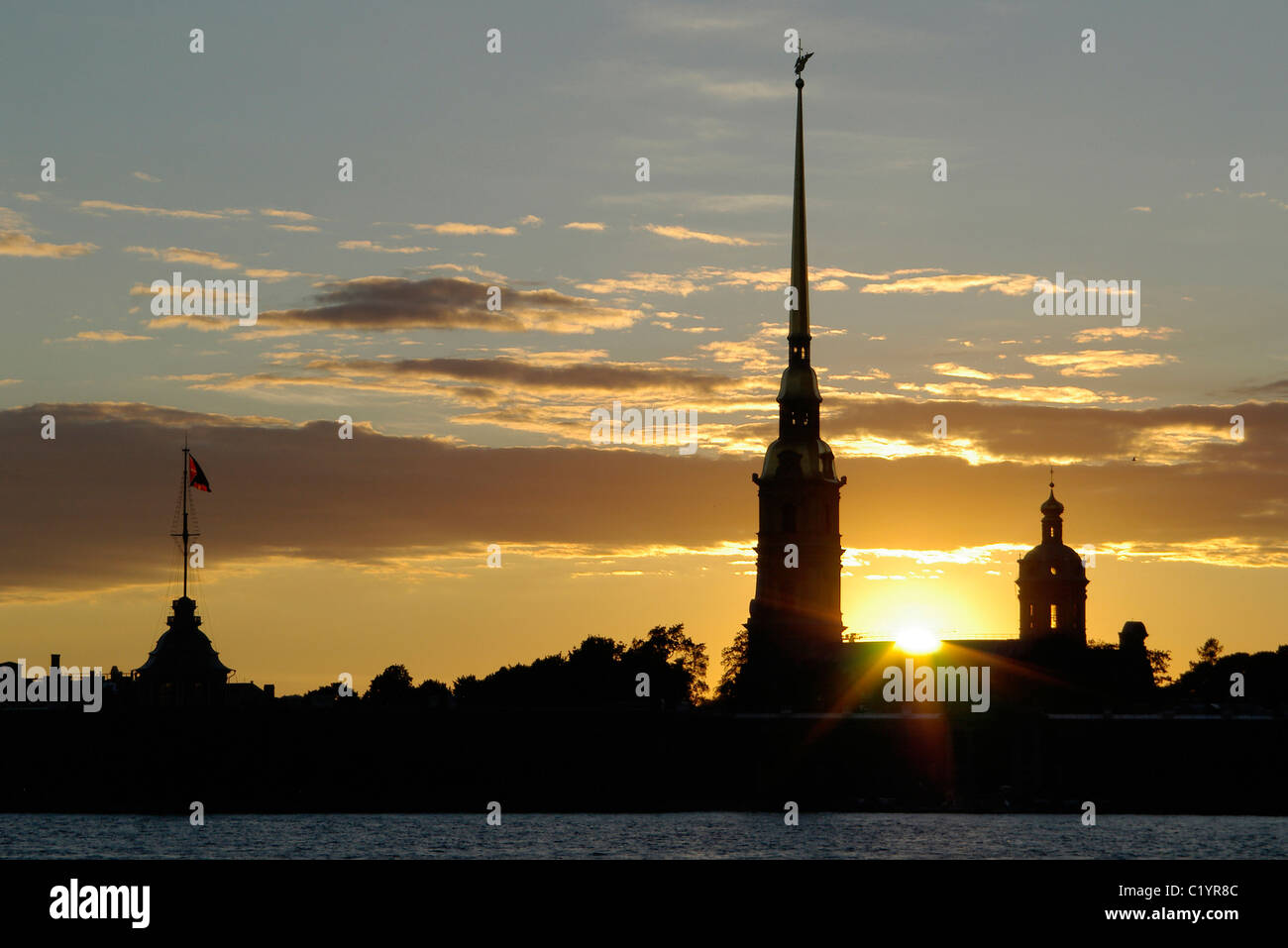 Russia. St. Petersburg. Peter and Paul Fortress. Sunset Stock Photo - Alamy